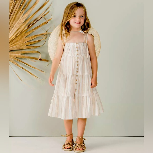 Dresses | Rylee Cru Sand Stripe Tiered Maxi Dress | Poshmark